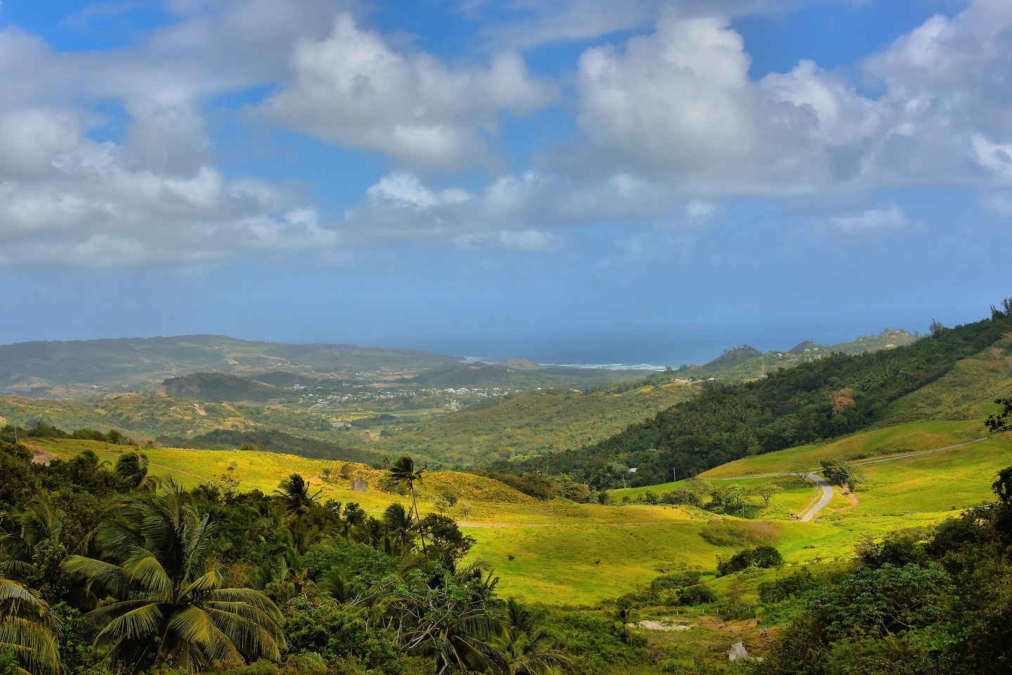 Rolling Hills of the Scotland District in Saint Andrew Parish, Barbados ...