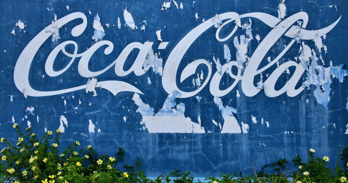 Blue Coca-Cola Sign in Parintins, Brazil - Encircle Photos