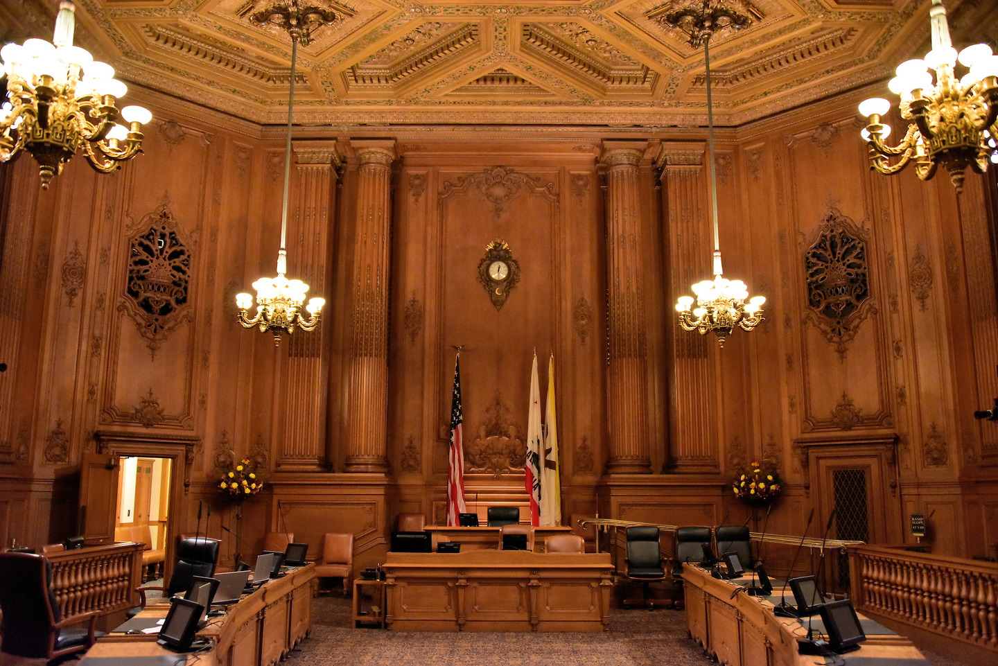 City Hall Supervisors’ Legislative Chamber in San Francisco, California ...