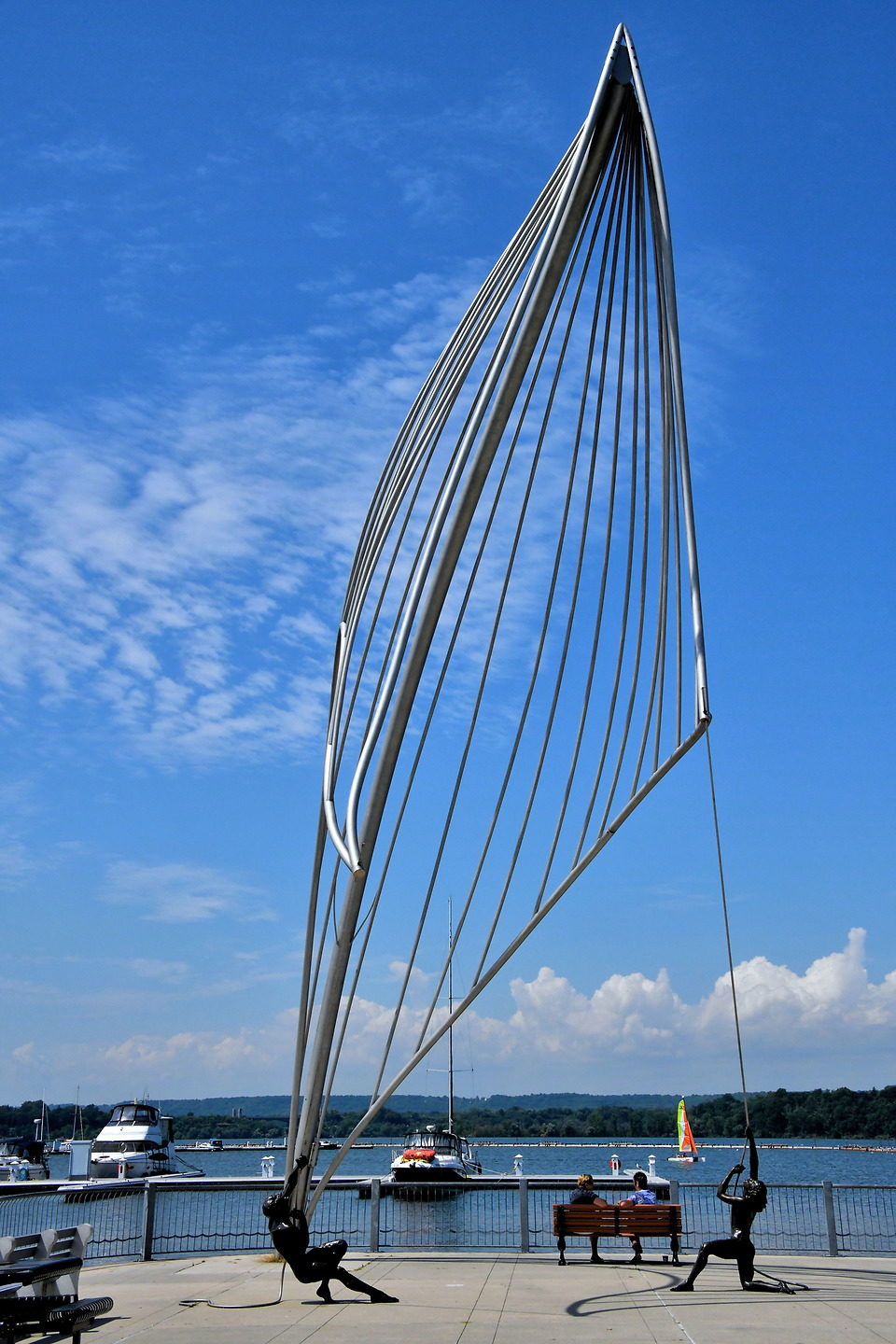 Waterfront Trail Lookout Point on Pier 8 in Hamilton, Canada - Encircle ...