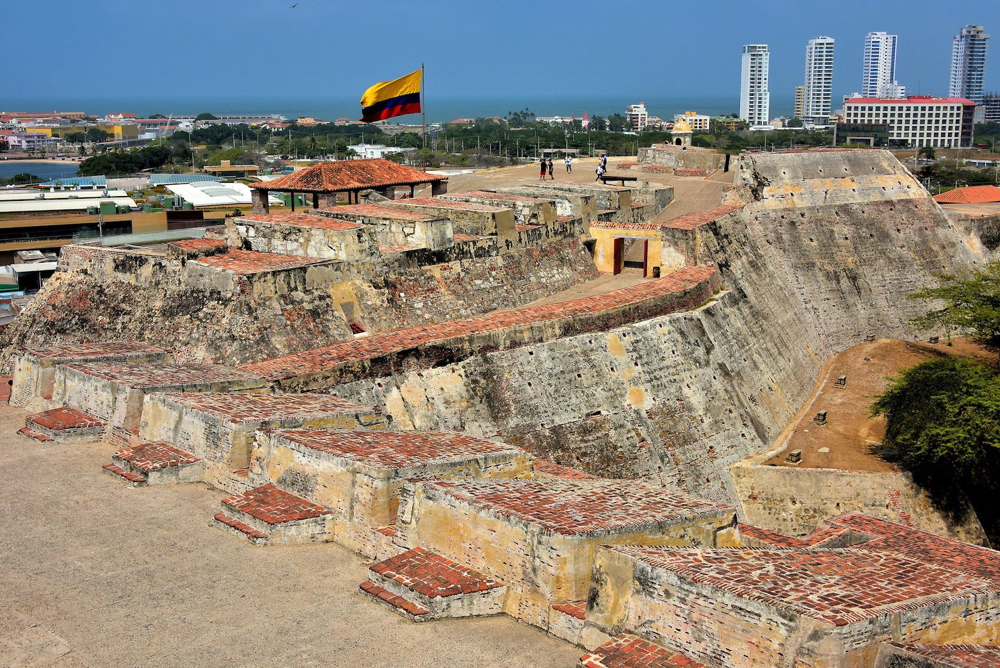 Inside of Castillo San Felipe de Barajas in Cartagena, Colombia ...