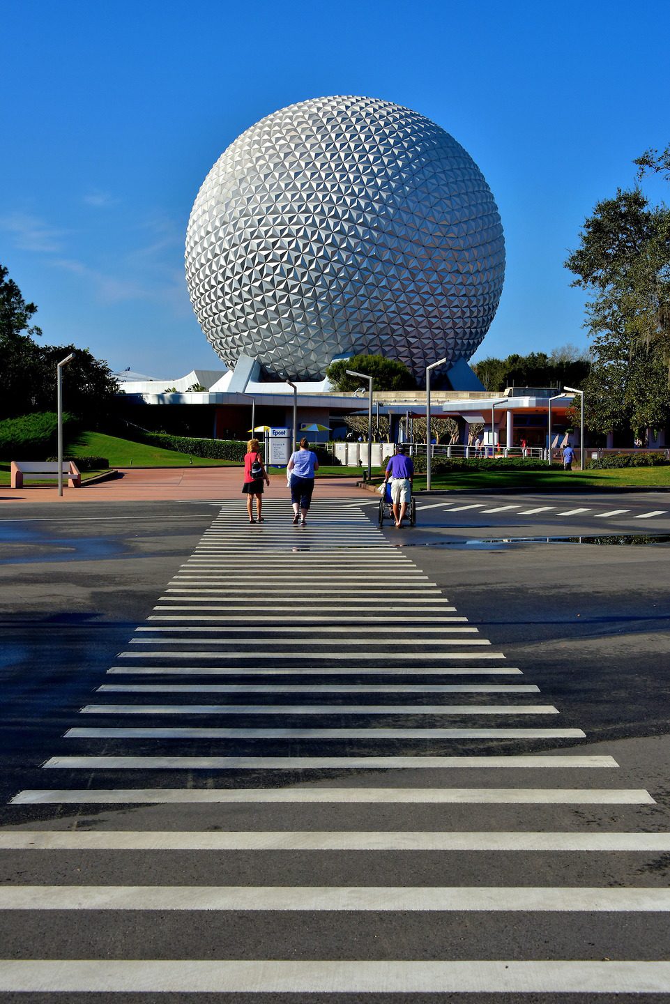 Walking Toward Main Gate of Epcot in Orlando, Florida - Encircle Photos