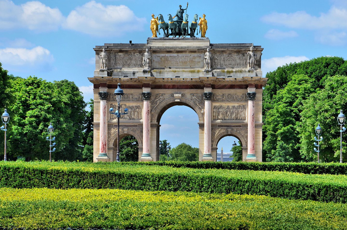 Arc de Triomphe du Carrousel at Axe Historique in Paris, France ...