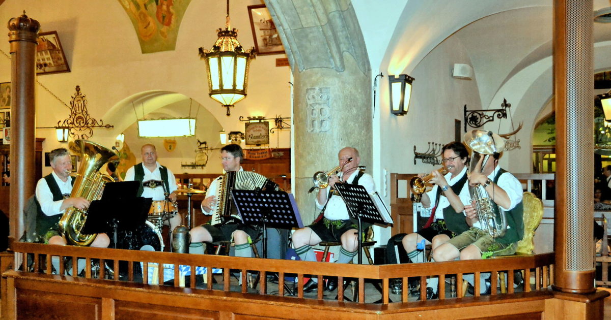 Oompah Band Playing at Hofbräuhaus in Munich, Germany - Encircle Photos
