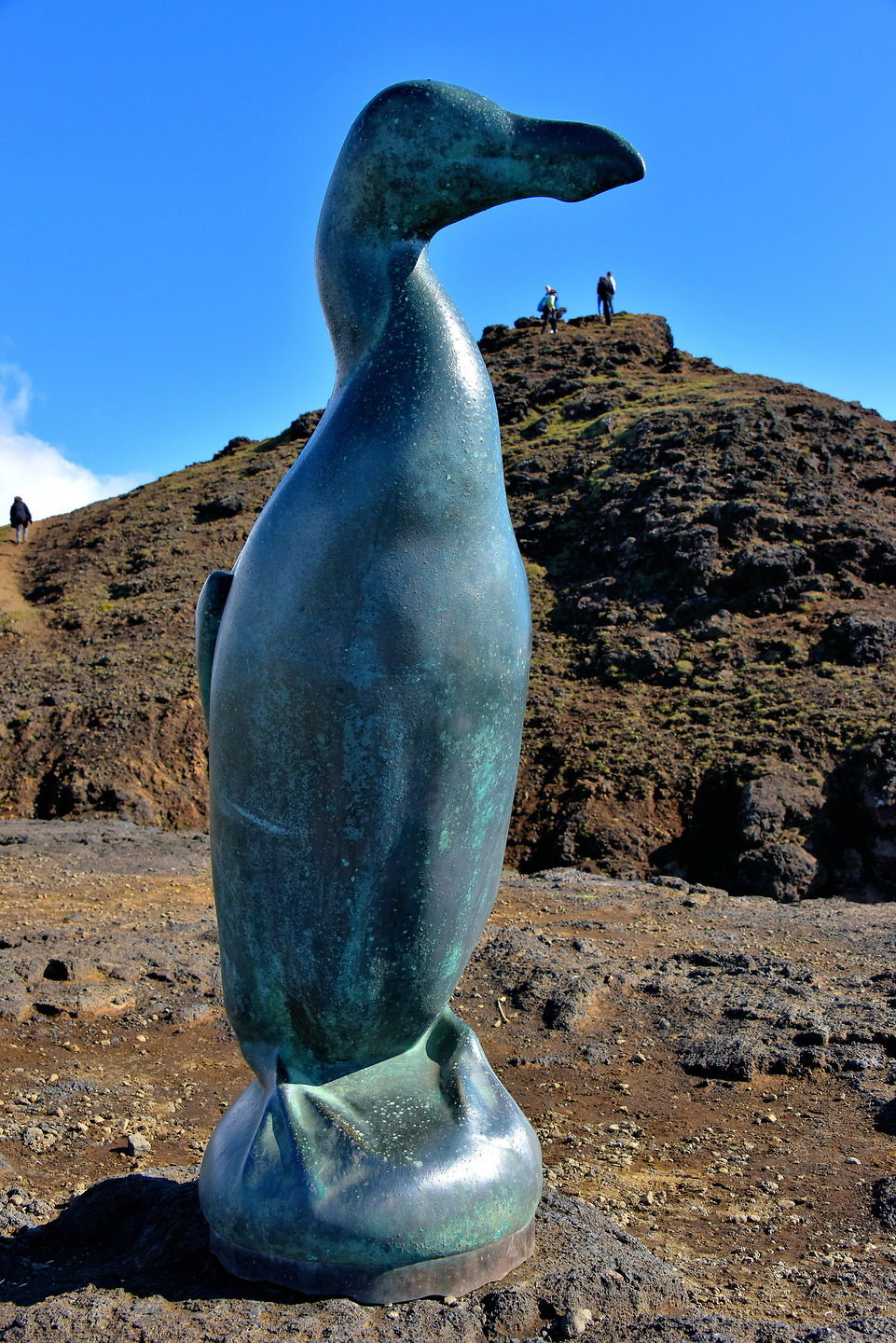 Last Great Auk Statue at Geopark on Reykjanes Peninsula, Iceland ...