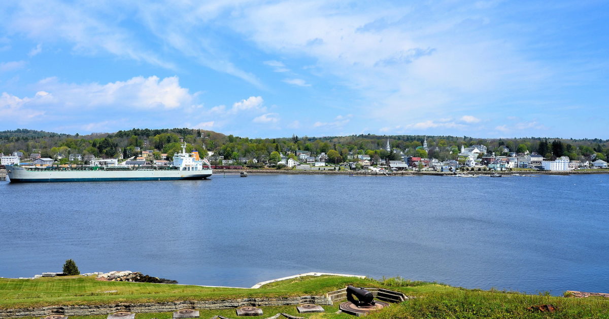 Penobscot River View of Bucksport, Maine - Encircle Photos