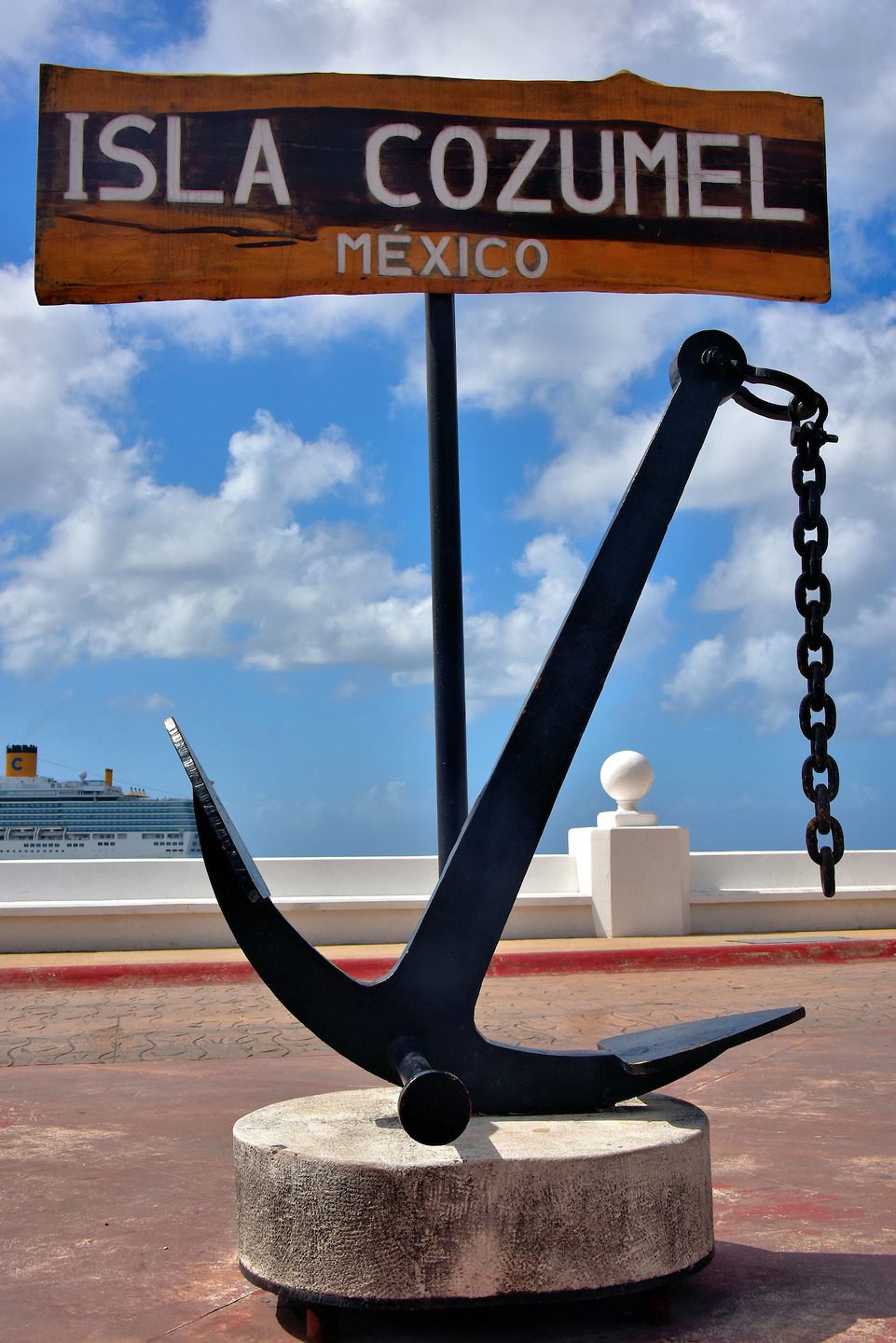 Isla Cozumel Sign in San Miguel, Cozumel, Mexico - Encircle Photos