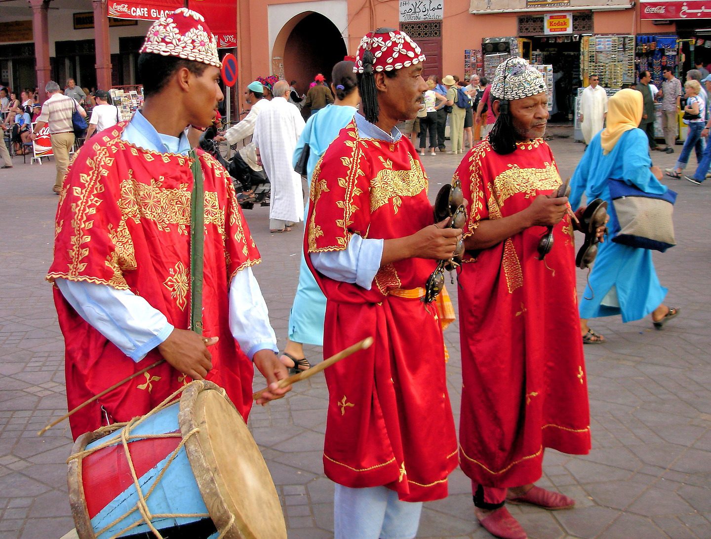 Gnawa Musicians at Jemaa el Fna in Marrakech, Morocco - Encircle Photos