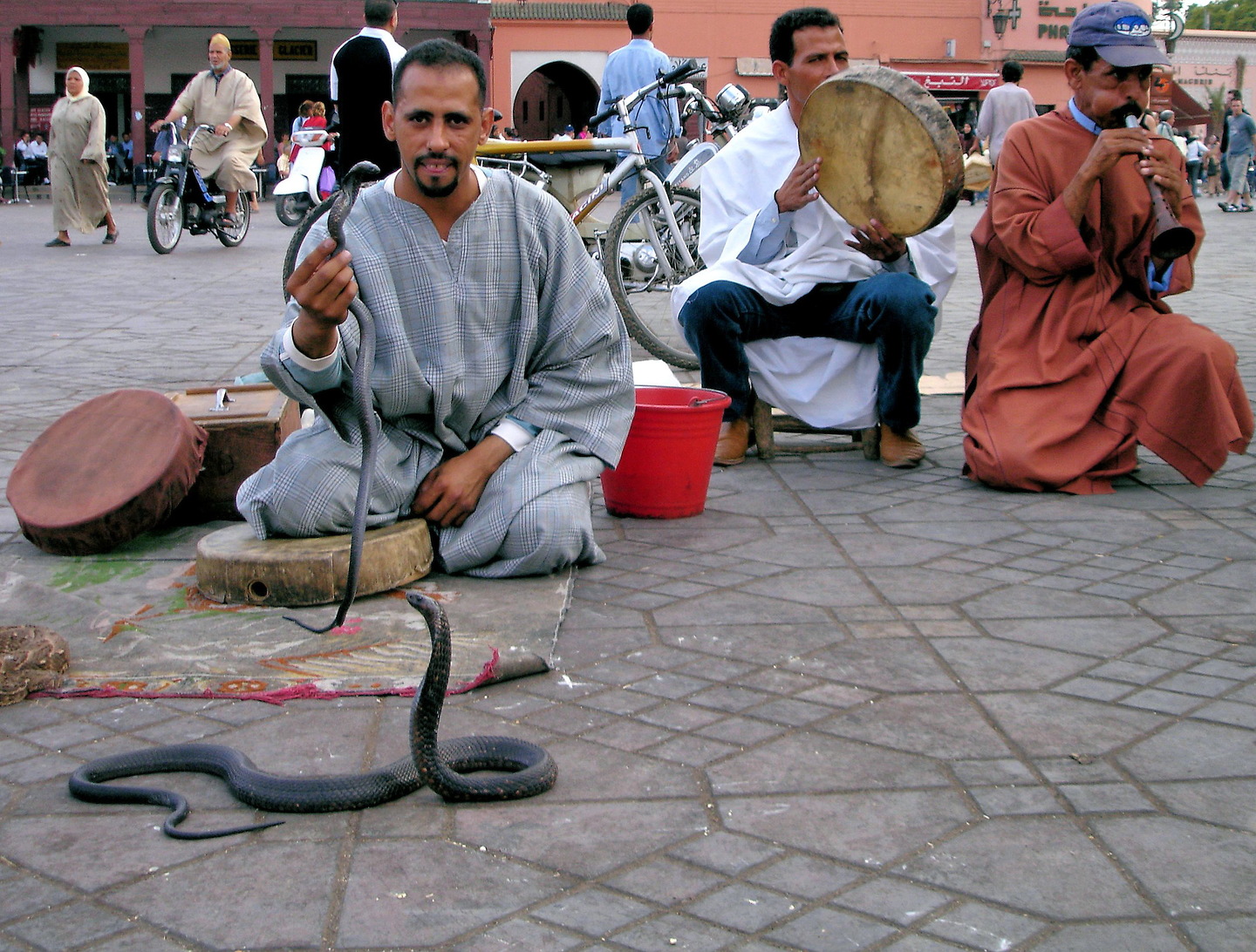 Snake Charmers at Jemaa el Fna in Marrakech, Morocco - Encircle Photos