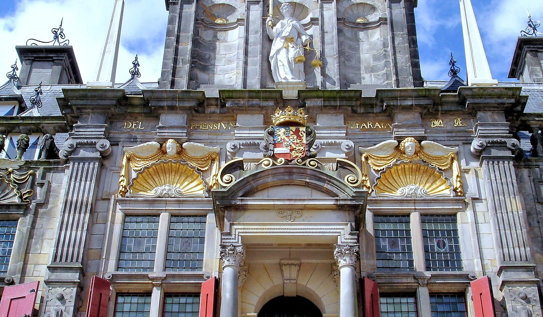 Close Up of City Hall in Delft, Netherlands - Encircle Photos