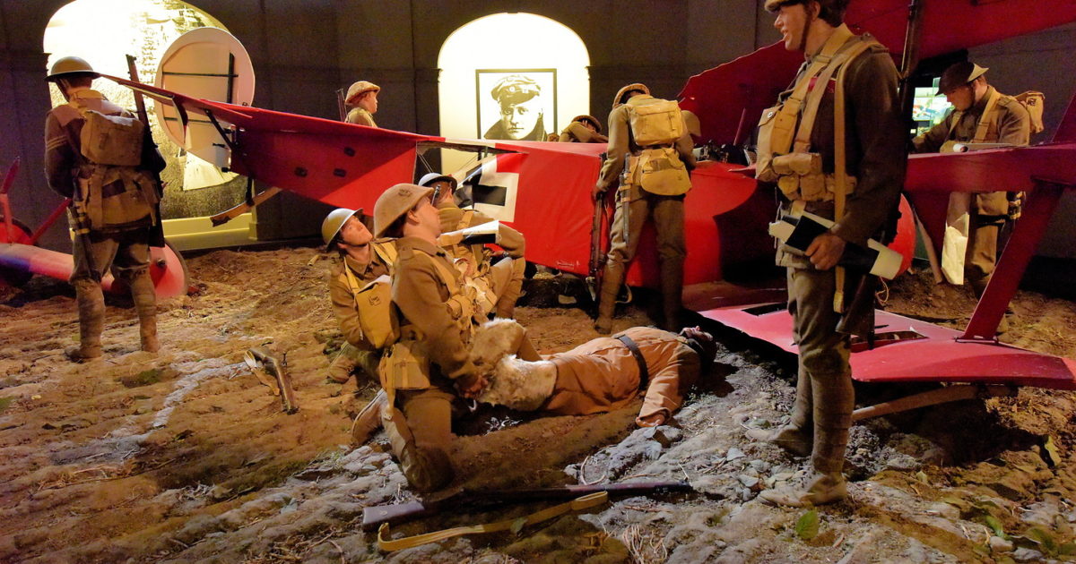 Death of Red Baron at Omaka Aviation Centre in Blenheim, New Zealand ...