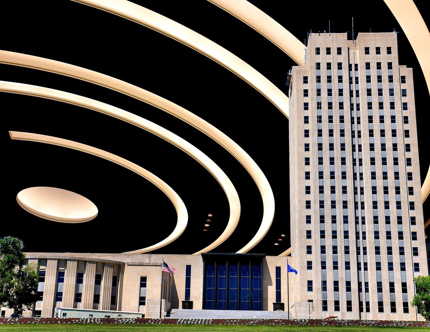 North Dakota State Capitol Building Composite in Bismarck, North Dakota ...