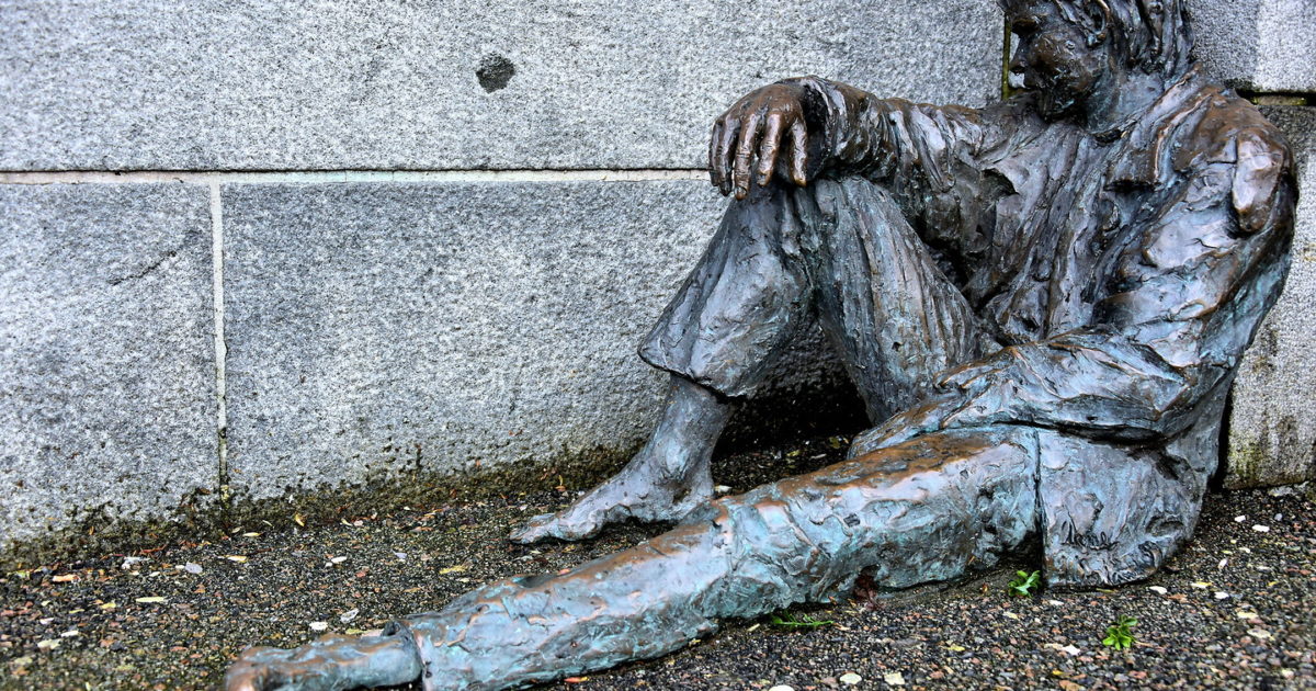 Homeless Sculpture in Bergen, Norway - Encircle Photos