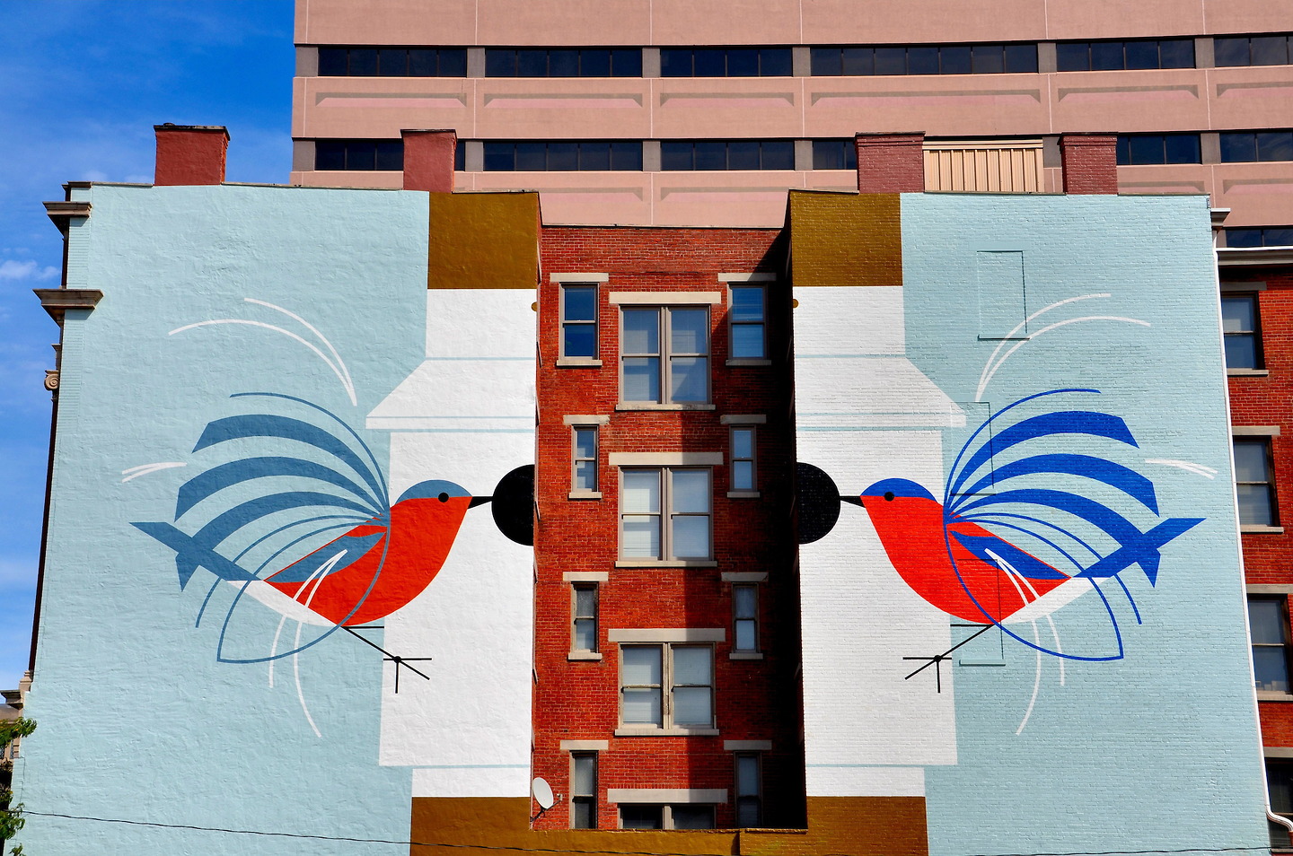 Homecoming Bluebirds Mural by Jenny Upstick from ArtWorks in Cincinnati ...