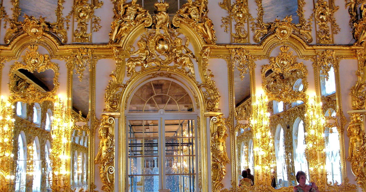 Rococo Style in Catherine Palace near Saint Petersburg, Russia ...