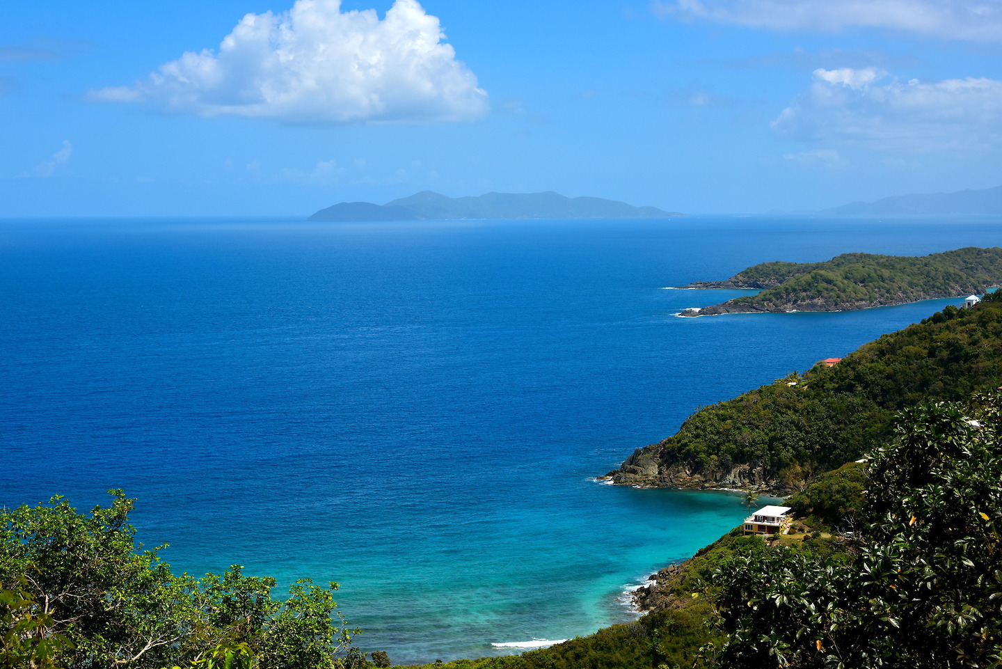 View of Thatch Cay from Tutu Bay on the Northside, Saint Thomas ...