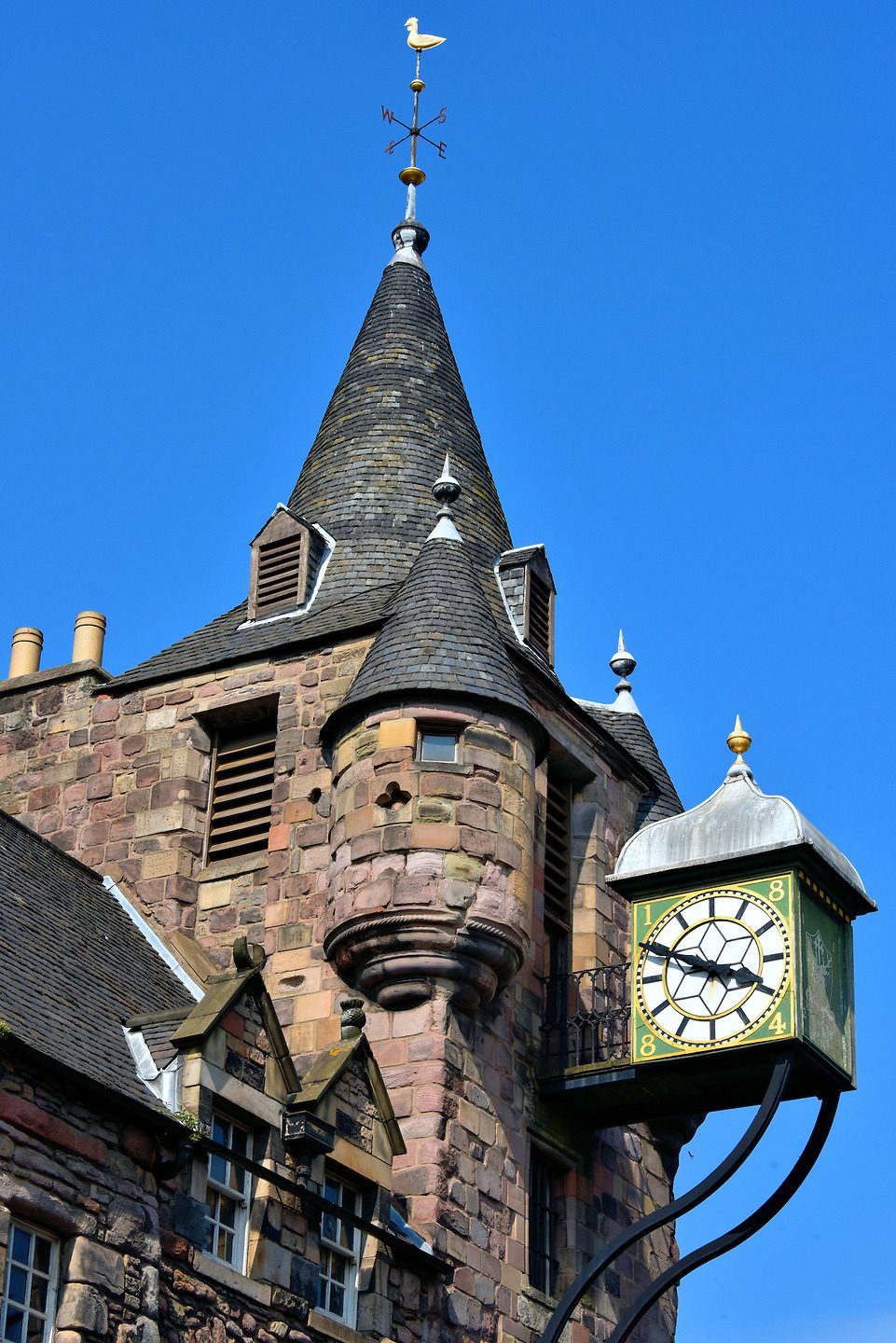 Canongate Tolbooth Clock in Edinburgh, Scotland - Encircle Photos