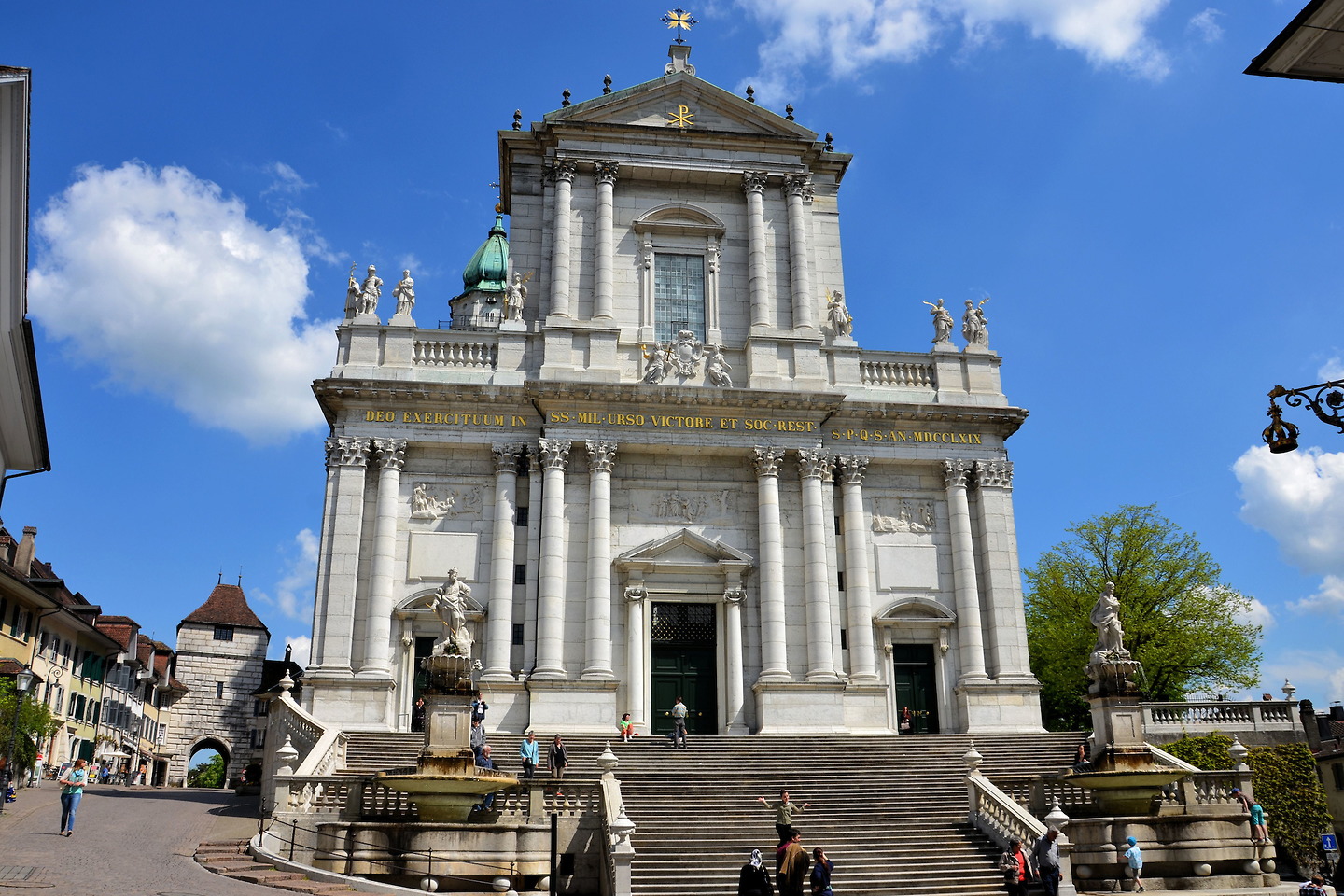 Cathedral of St. Ursus and Basle Gate in Solothurn, Switzerland ...
