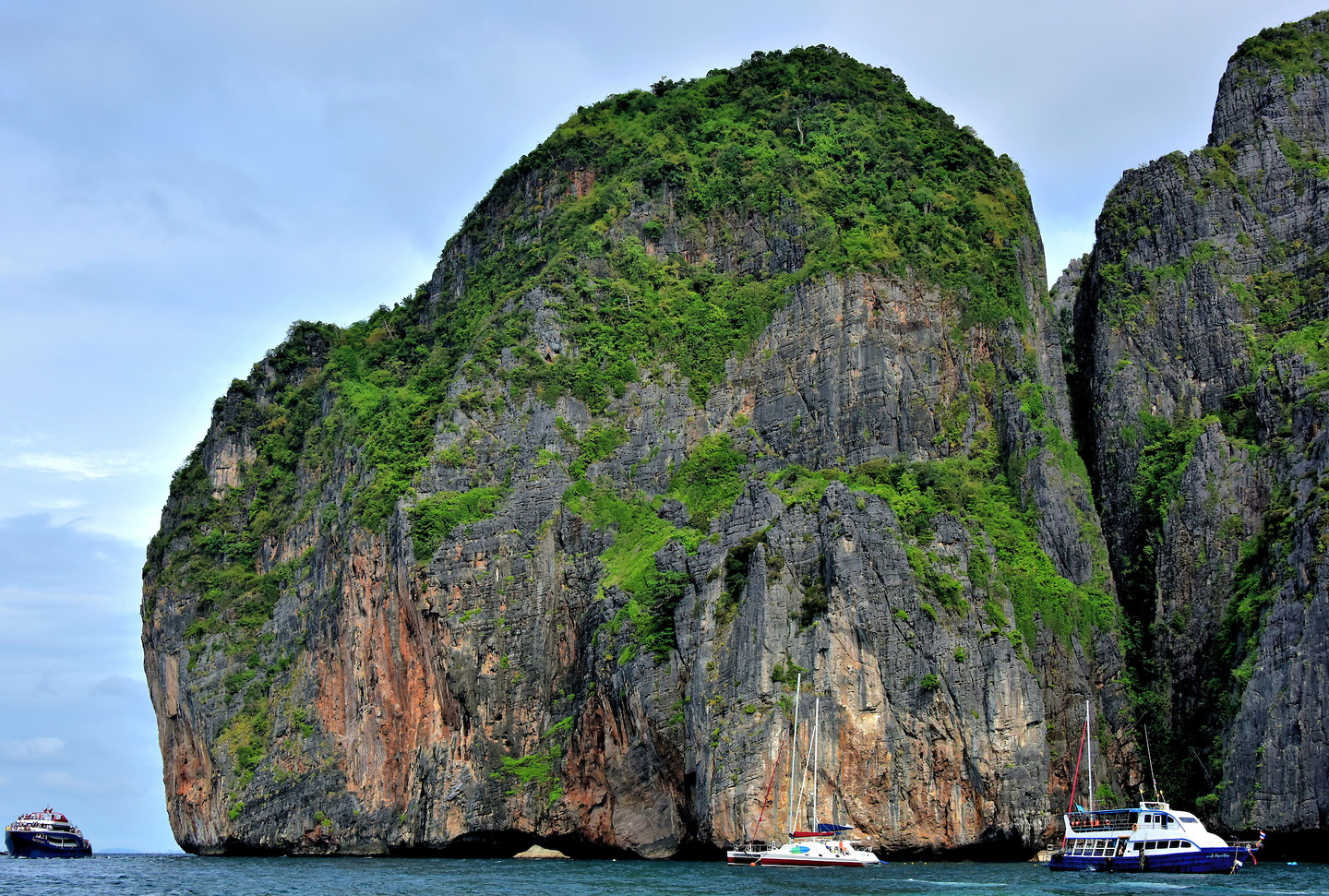 Limestone Cliffs at Maya Bay on Phi Phi Ley, Thailand - Encircle Photos